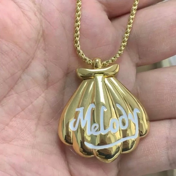 Hot Topic | Jewelry | New Disney Melody Ariel Locket Seashell Gold ...
